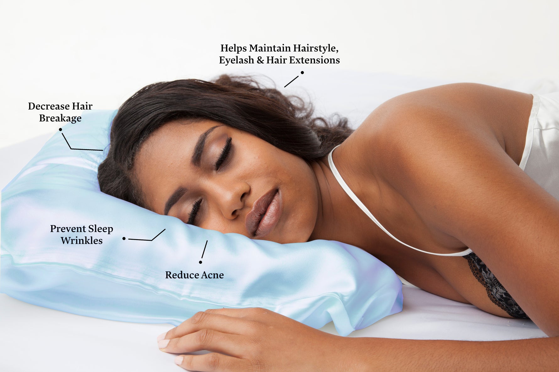 Satin Pillowcase Standard/Queen Single (multiple color options availab