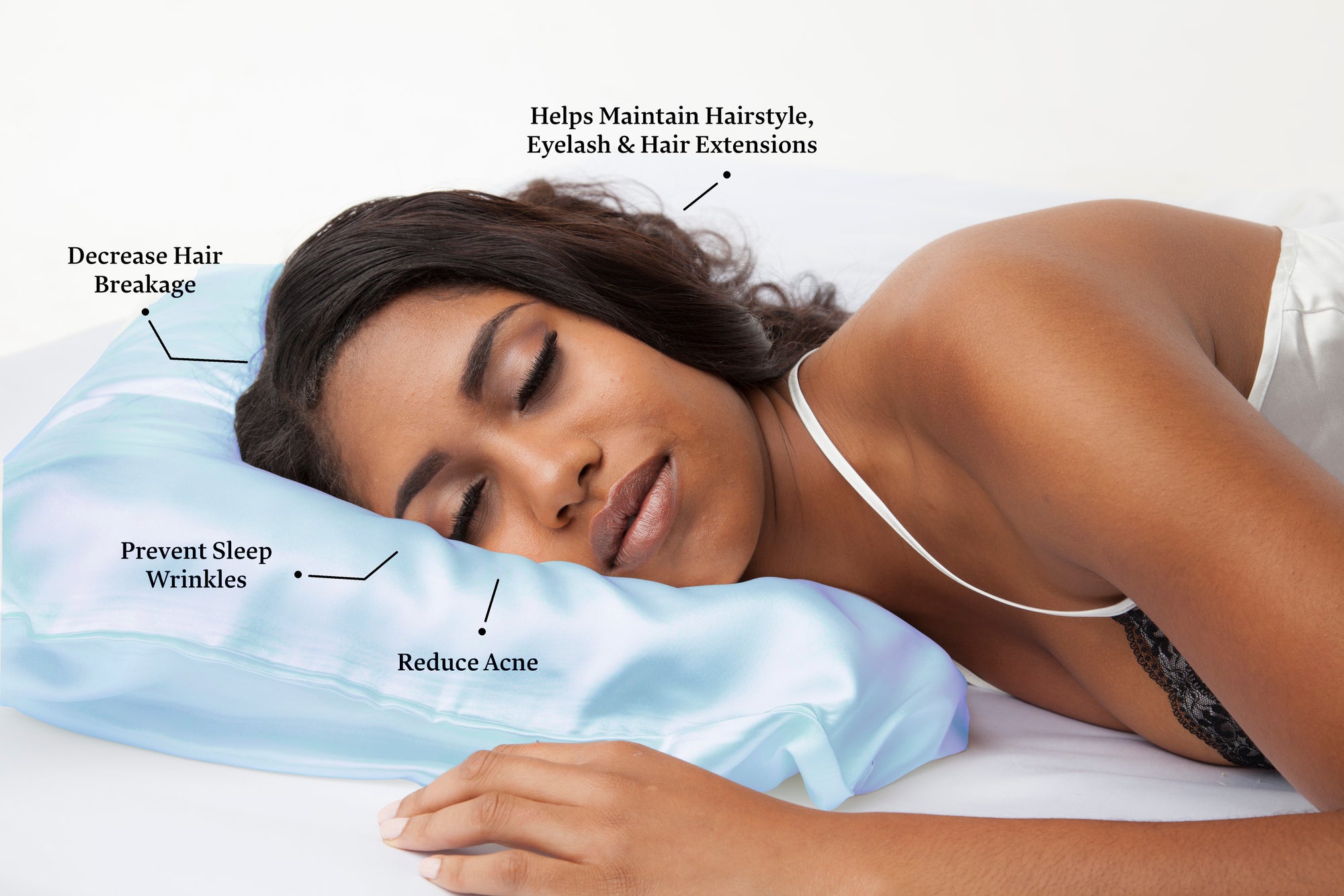 Satin Pillowcase Standard/Queen Single (multiple color options availab